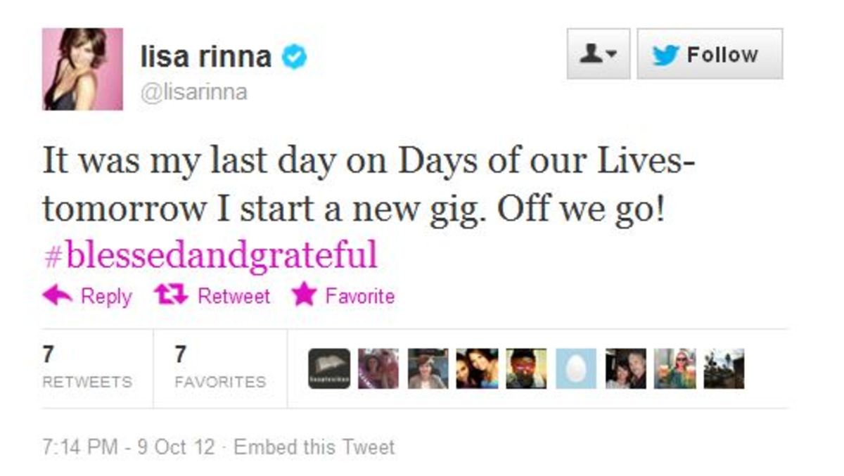 Lisa Rinna Tweets About Last Day at DAYS - Daytime Confidential