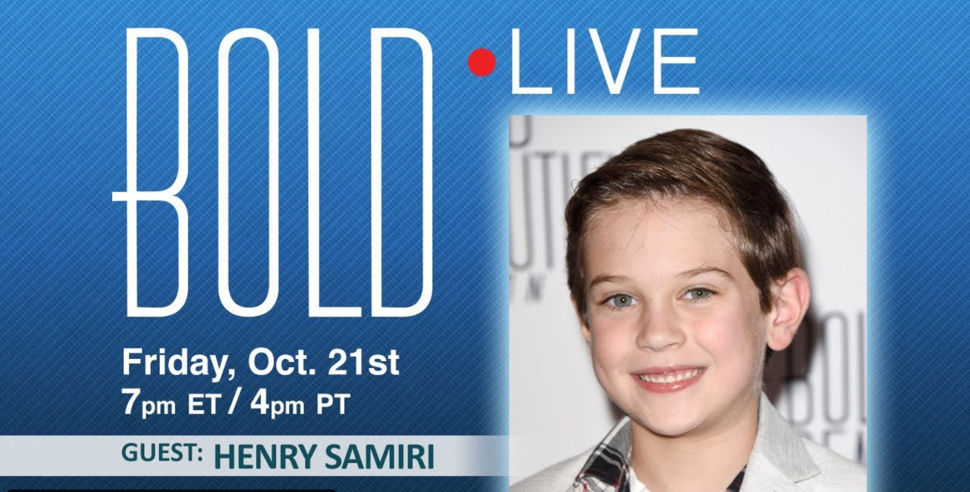 B&B's Henry Joseph Samiri to Guest on Bold Live October 21 - Daytime ...